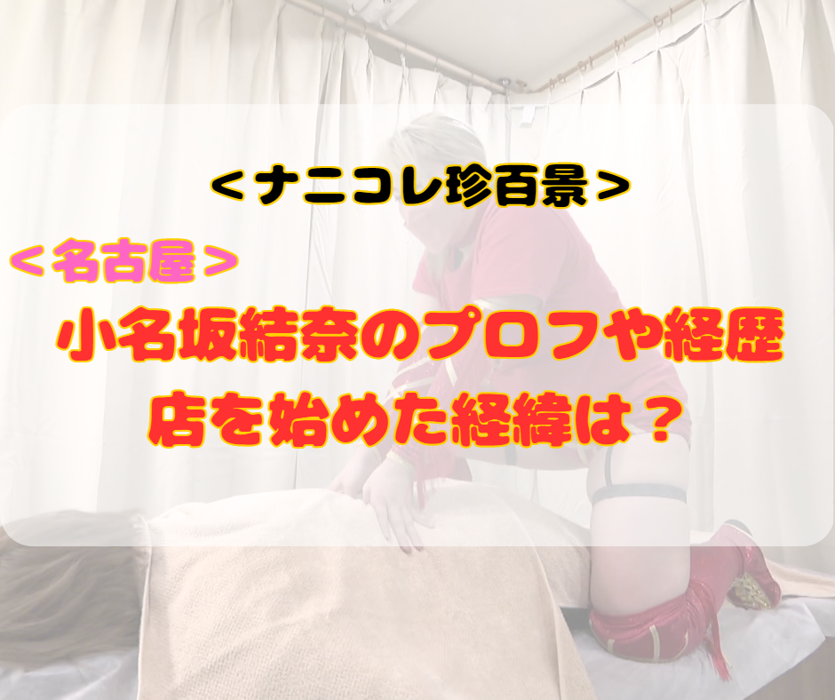 小名坂結奈（こなさかゆいな）のプロフや経歴・経緯|名古屋マッサージ【ナニコレ珍百景】 - kazutobi