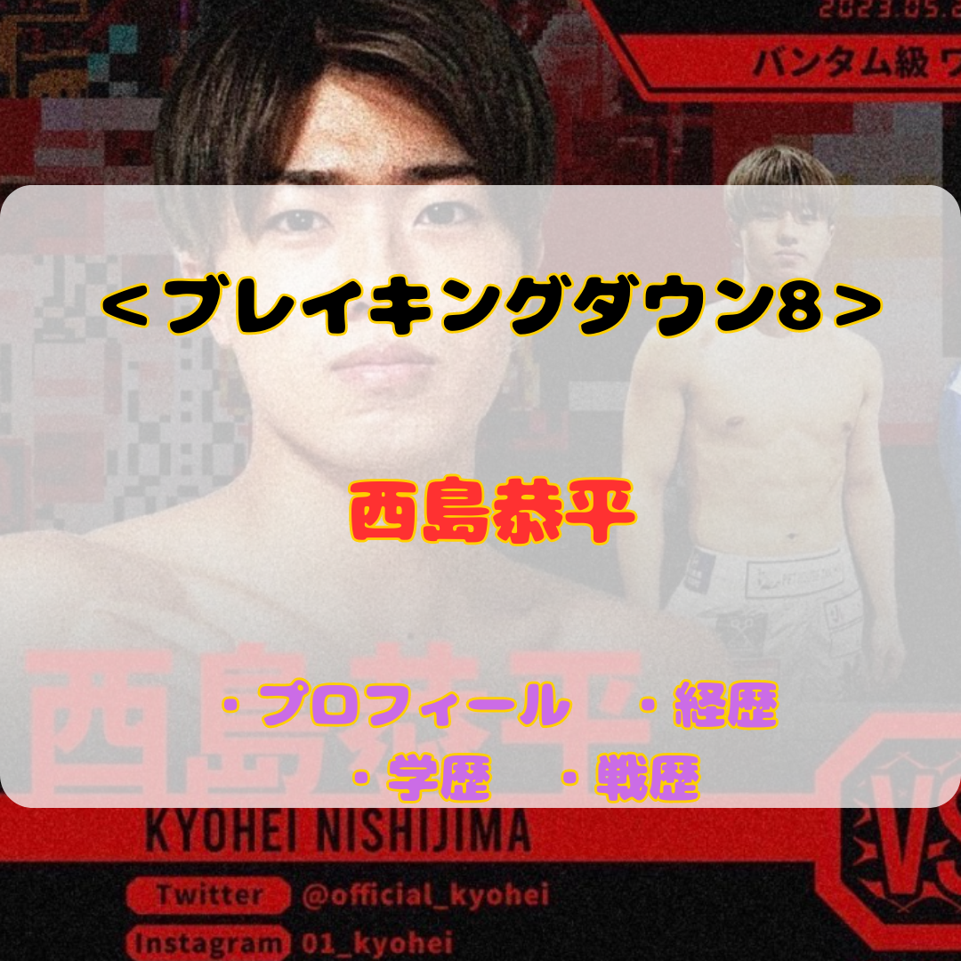 【2分で読める】西島恭平のwiki経歴戦績プロフィールや学歴！ブレイキングダウン9 - kazutobi